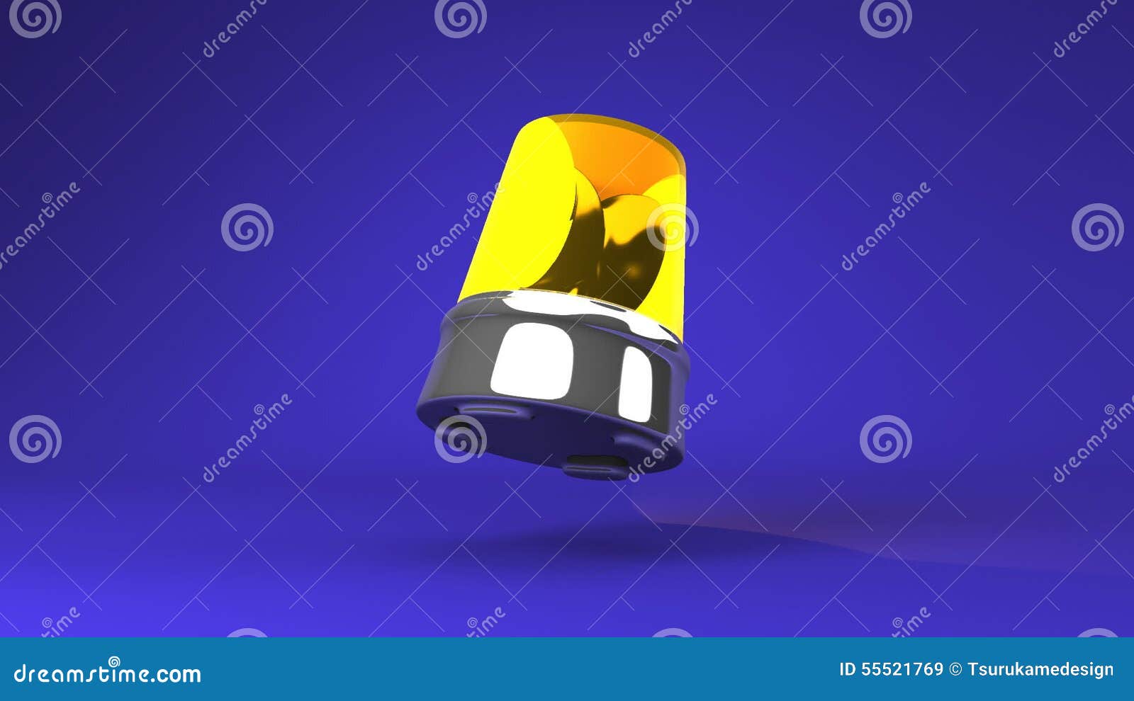 Jumping Yellow Warning Light on Blue Background Stock Video - Video of ...
