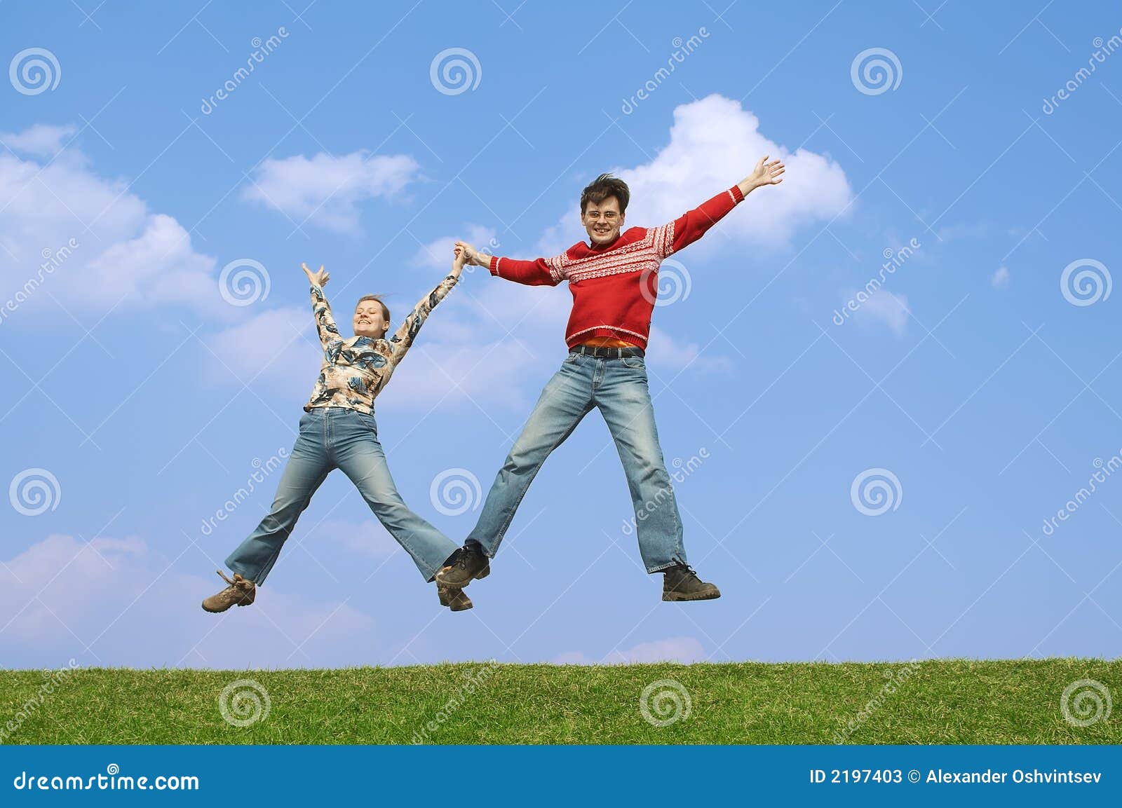 Jumps On Clouds Picture. Image: 2197403