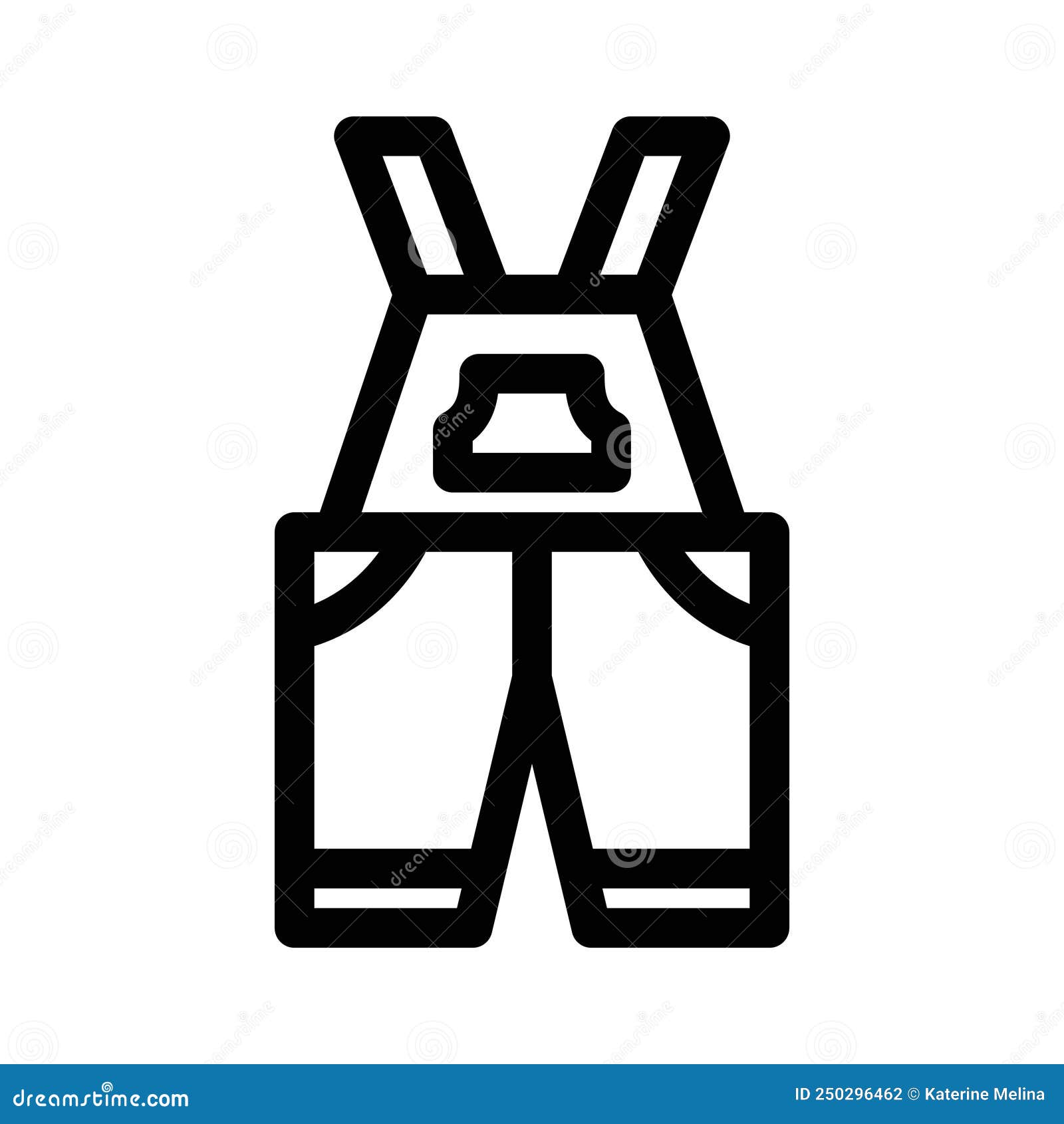 Jumpsuit Icon on White Background. Linear Style Sign for Mobile Concept ...