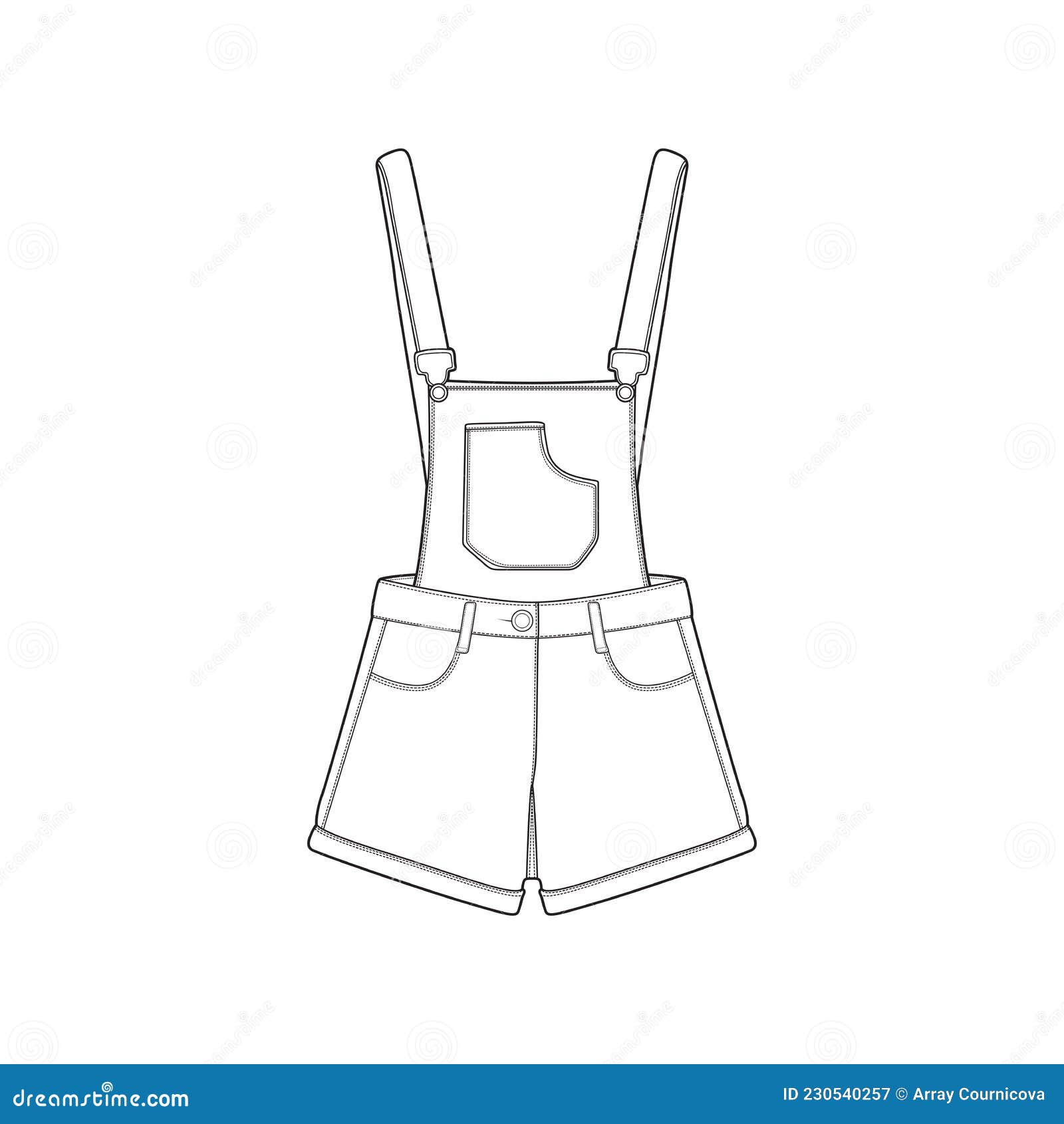 Jumpsuit Outline Drawing Vector, Jumpsuit in a Sketch Style, Trainers ...