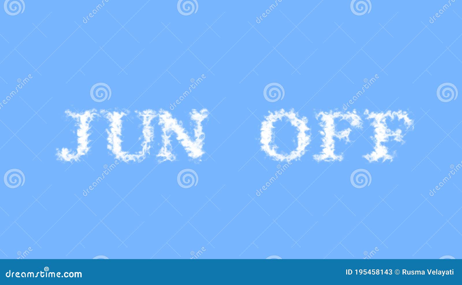 Jun Off Cloud Text Effect Sky Isolated Background Stock Illustration ...