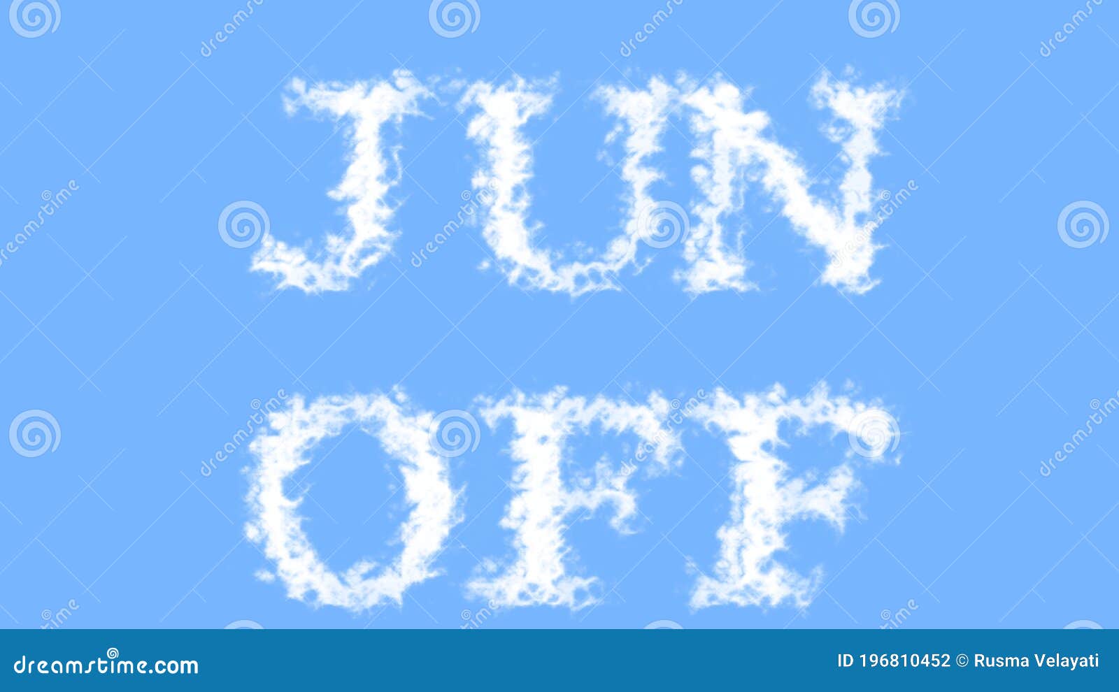 Jun Off Cloud Text Effect Sky Isolated Background Stock Illustration ...