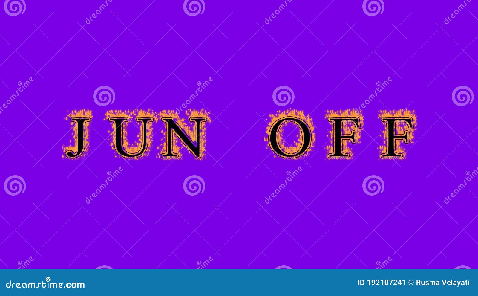 Jun Off Fire Text Effect Violet Background Stock Illustration ...