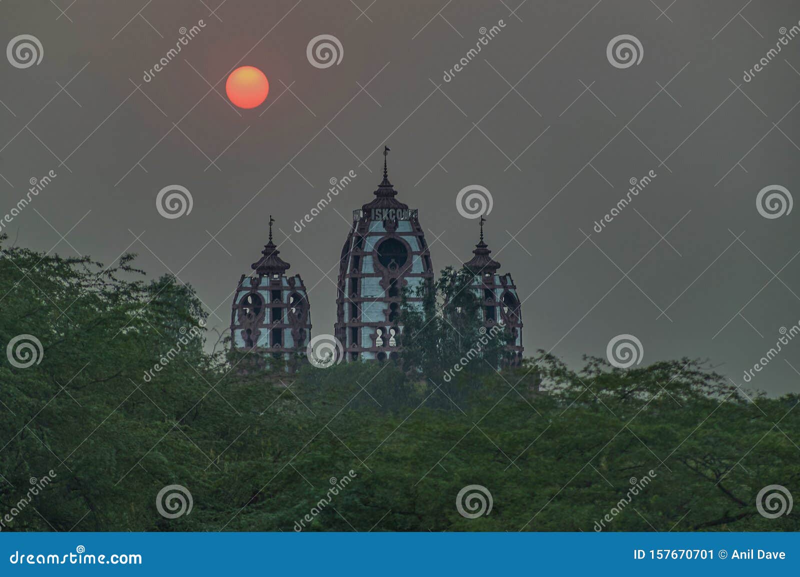 Shri Krishna`s Iskcon Temple View from Lotus Temple Complex Delhi Stock ...