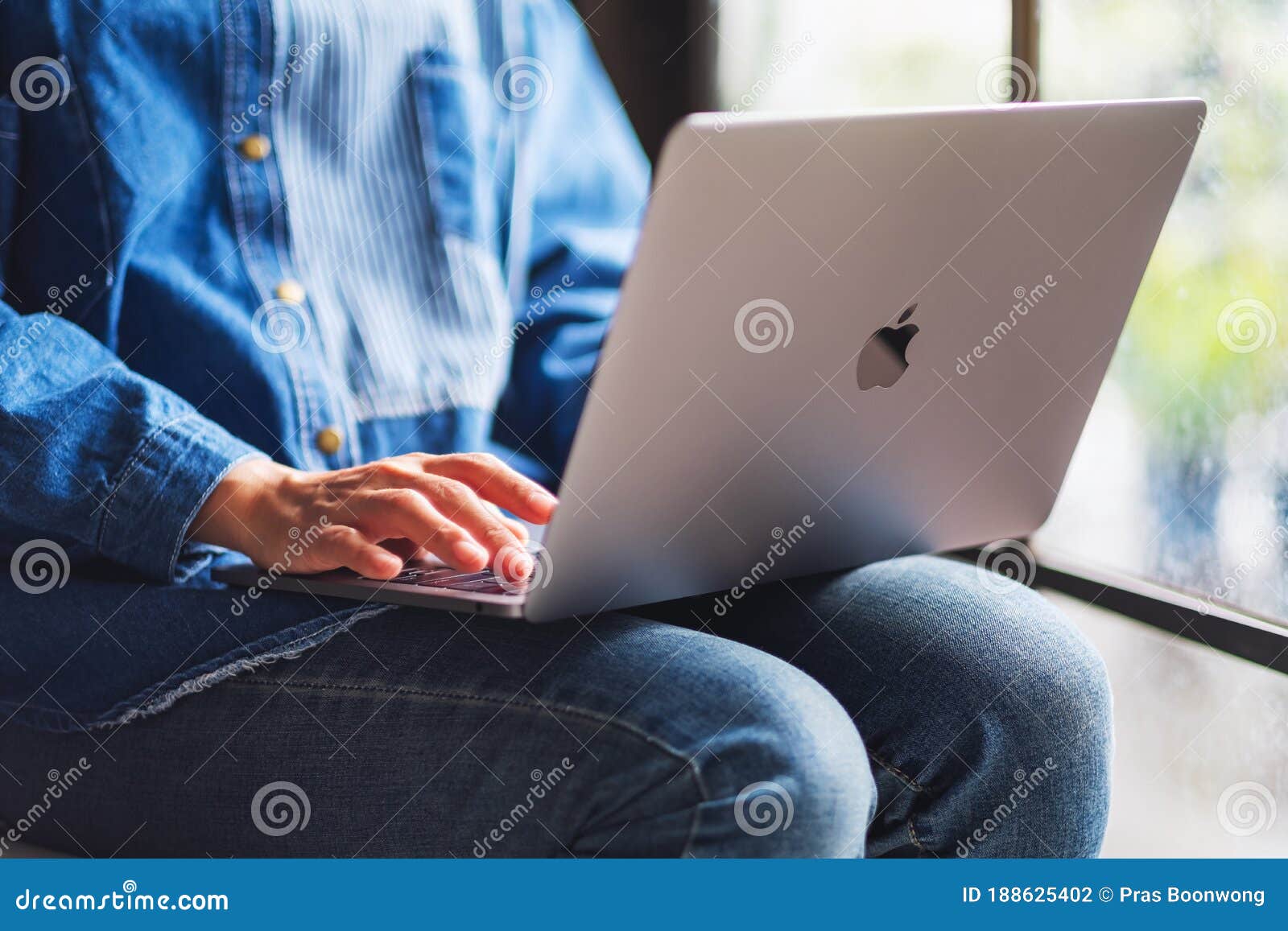 Jun 27th 2020 : a Woman Working on Apple MacBook Pro Laptop Computer ...