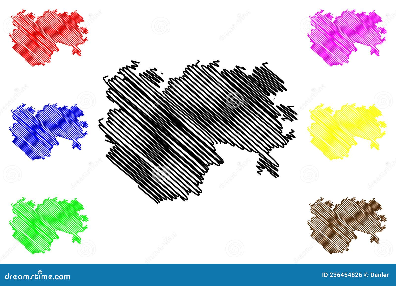 Junagadh District Gujarat State, Republic of India Map Vector ...