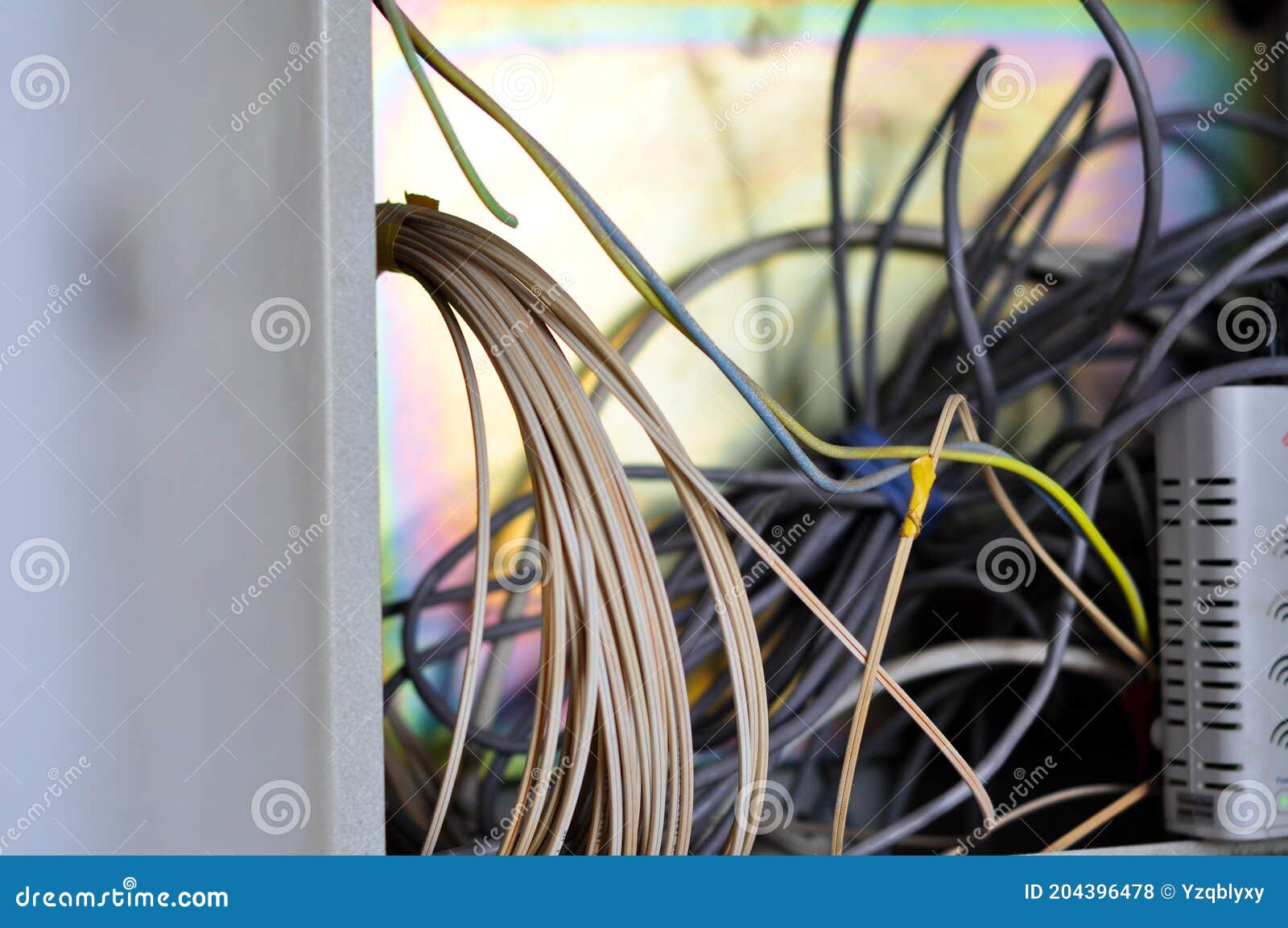 Communication Wires Lead To Switching Station From Radio Transmitter ...