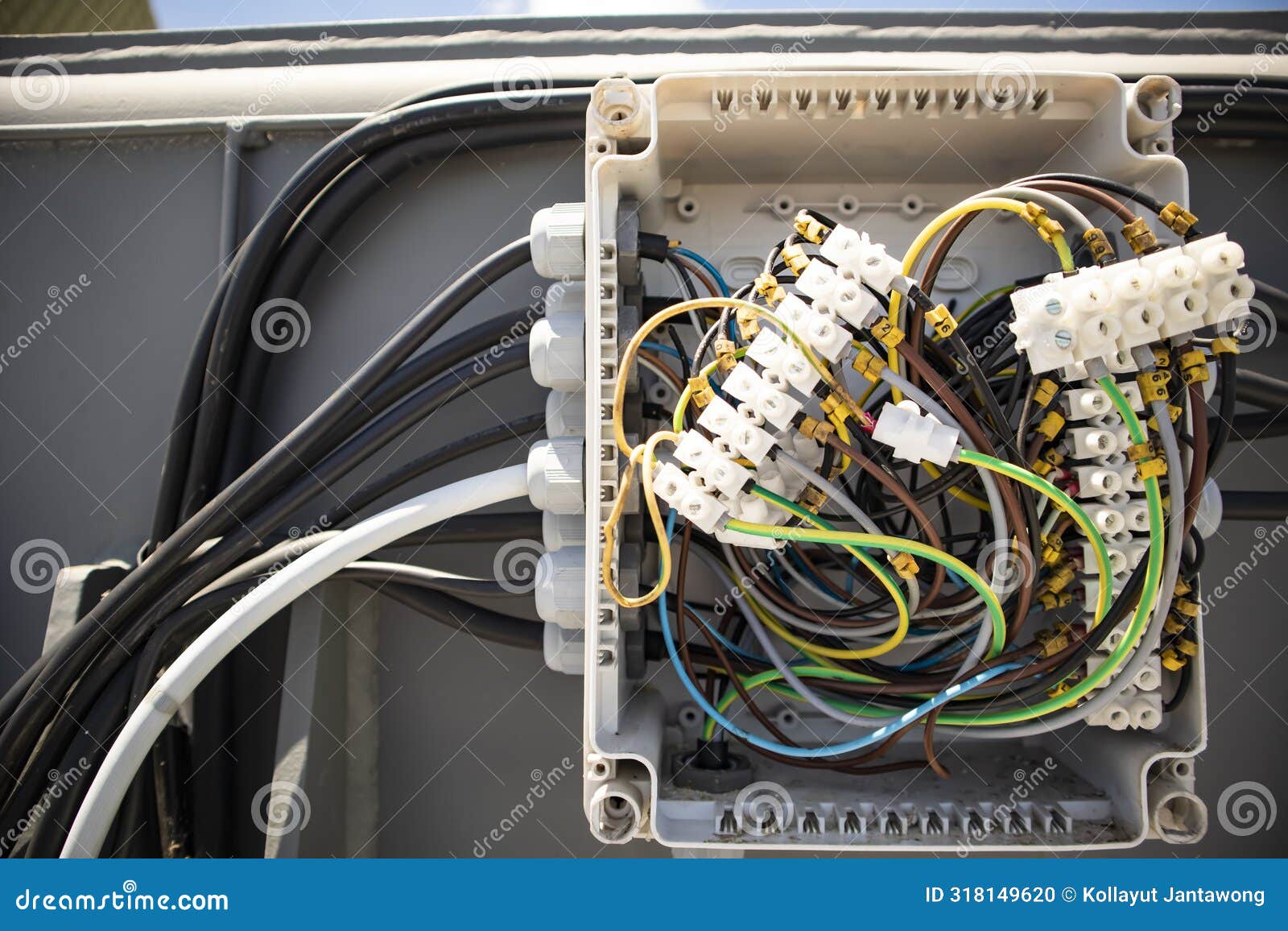 About the Junction Box of Electrical Panel Machine and Inside There are ...