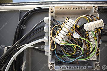About the Junction Box of Electrical Panel Machine and Inside There are ...