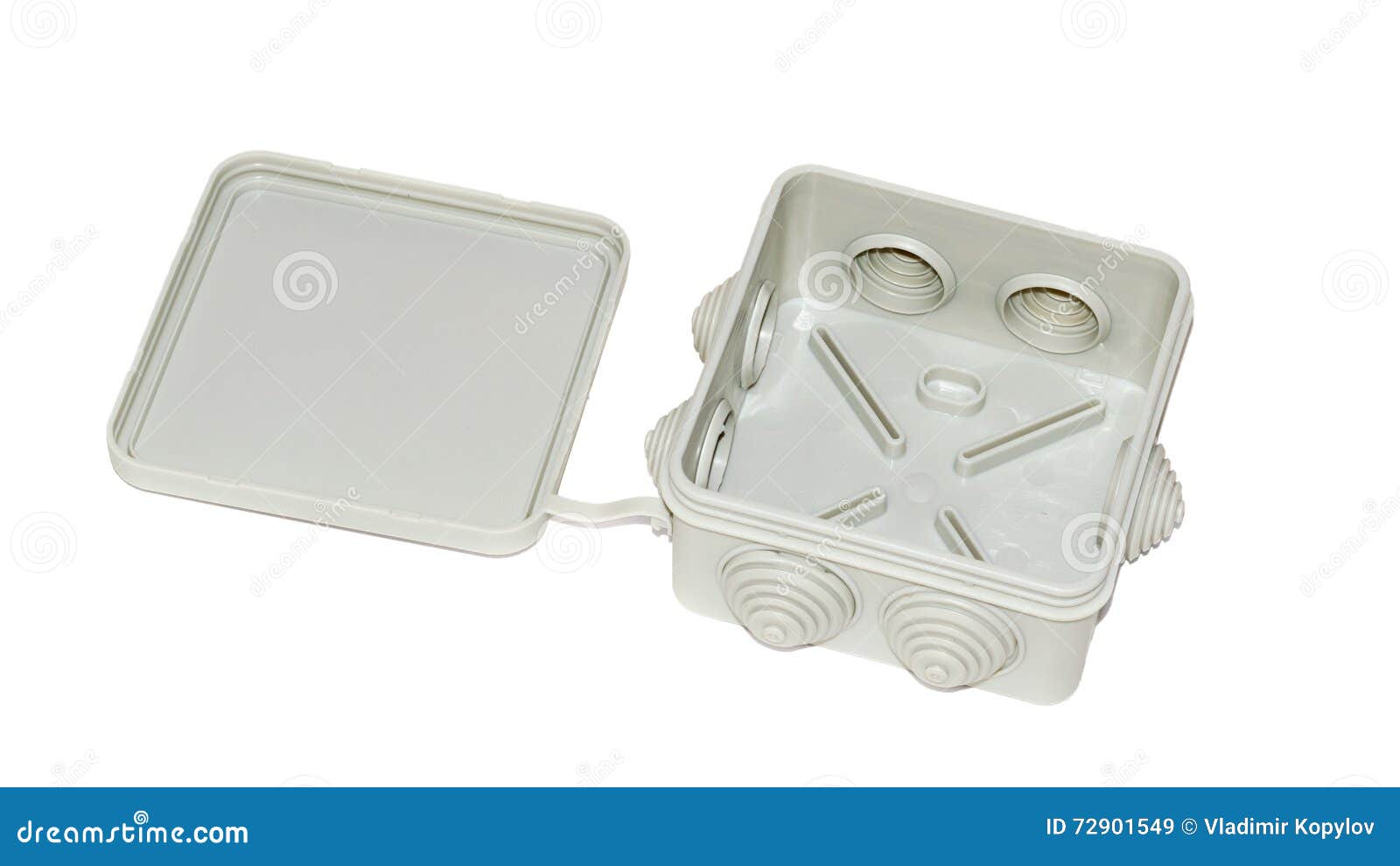 Junction Box Isolated on White Background Stock Image - Image of ...