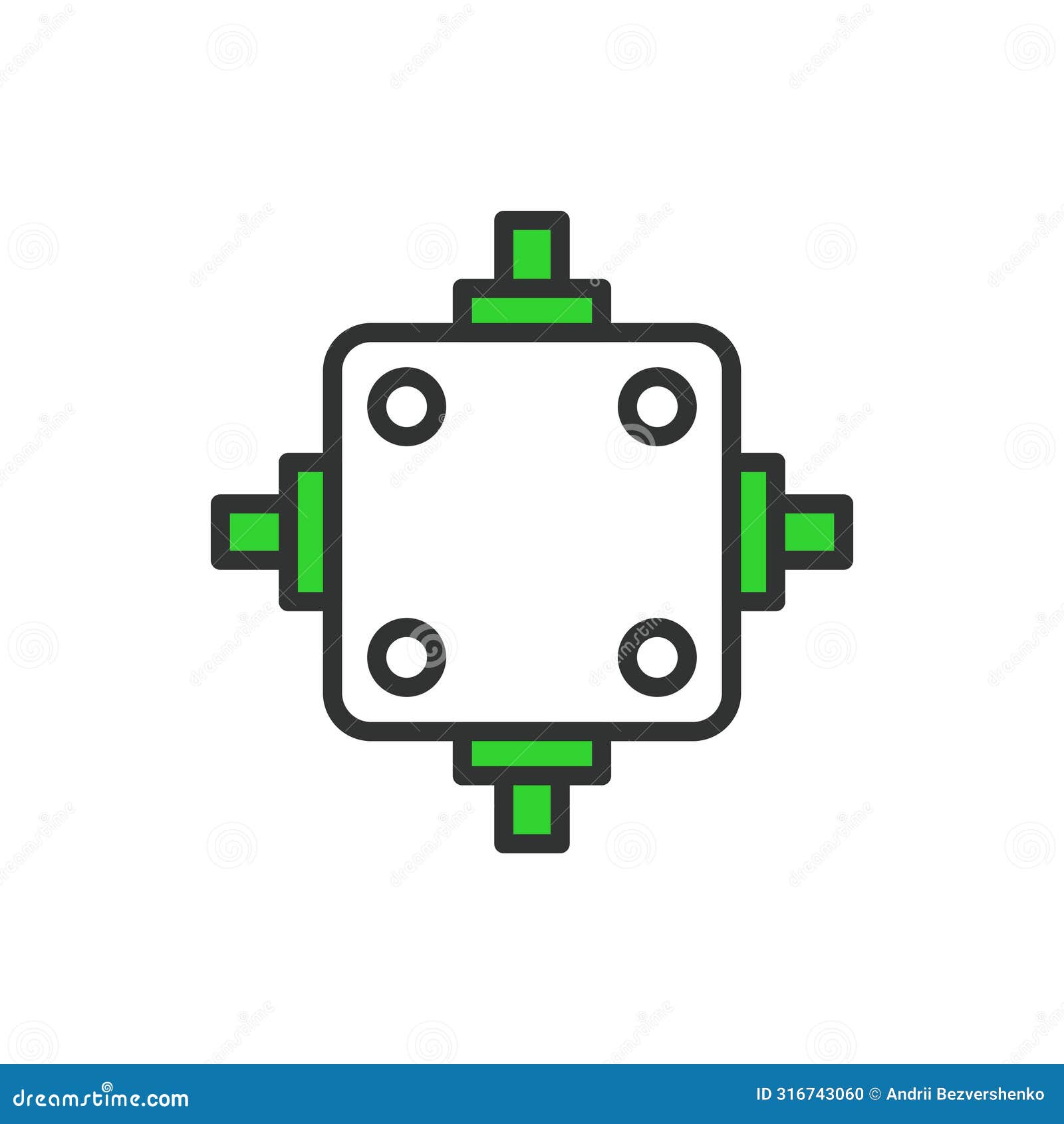 Junction Box, in Line Design, Green. Junction, Box, Electrical ...