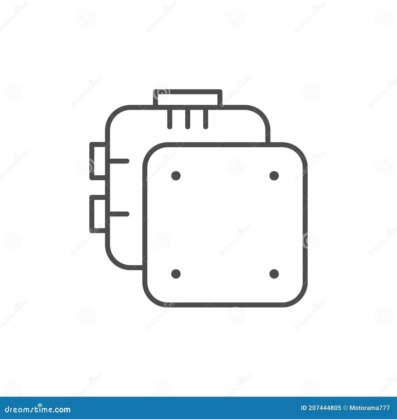 Junction Box Line Outline Icon Stock Illustration - Illustration of ...