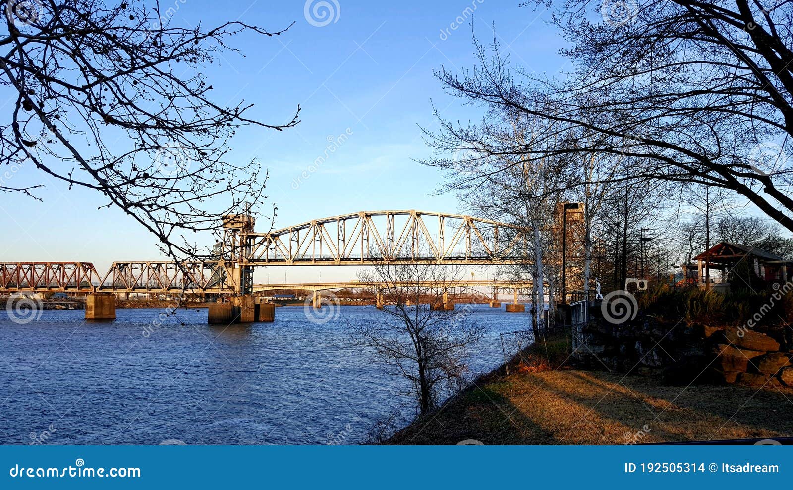 Junction Bridge on Arkansas River Stock Photo - Image of arkansas ...