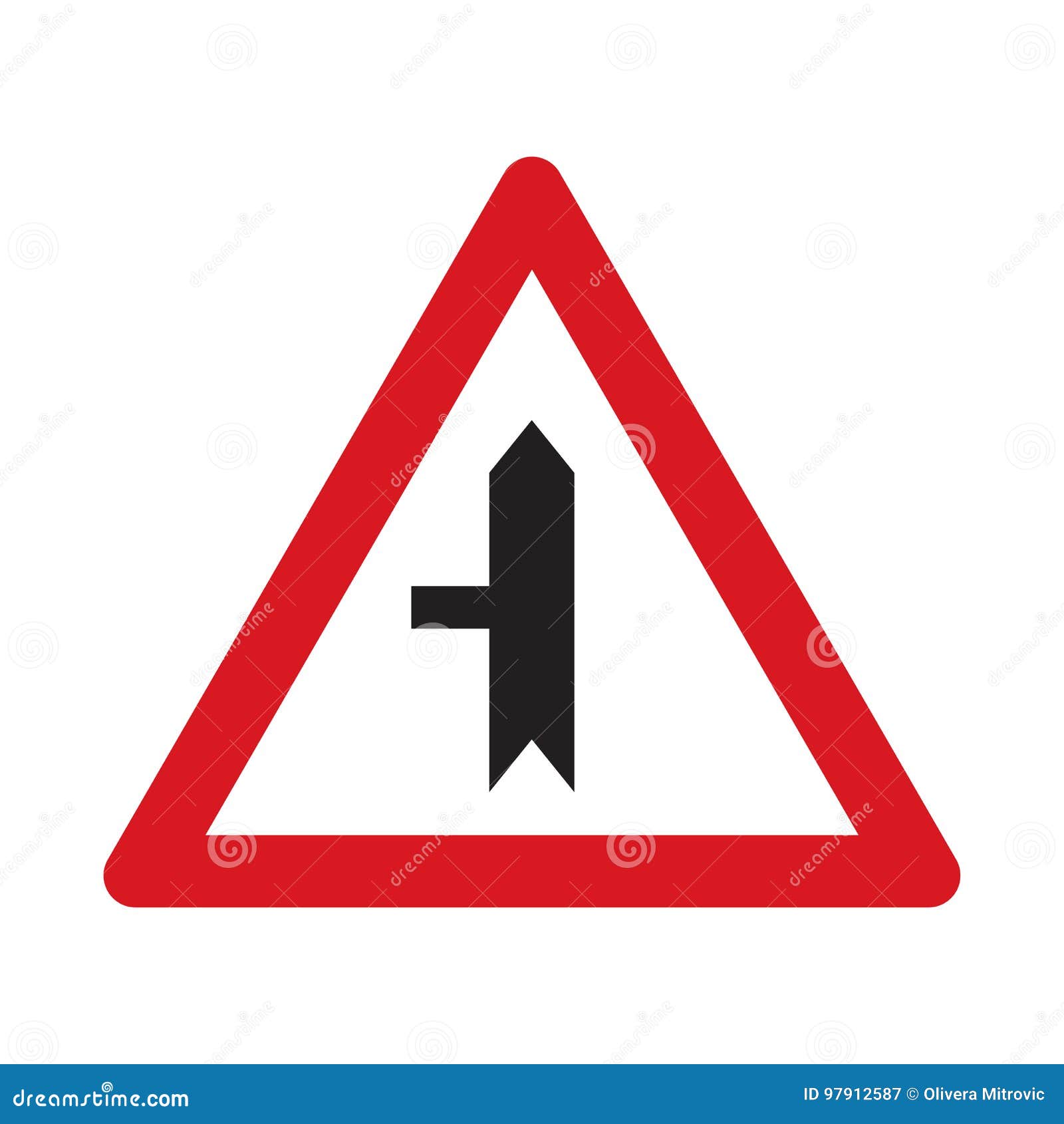 Junction with a Minor Side Road Stock Vector - Illustration of corner ...