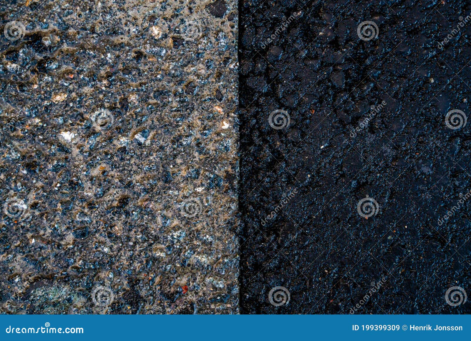Joint between Two Types of Asphalt Stock Image - Image of background ...