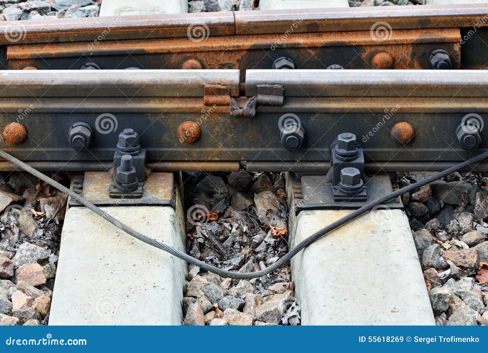 Junction of rails stock image. Image of empty, link, rail - 55618269