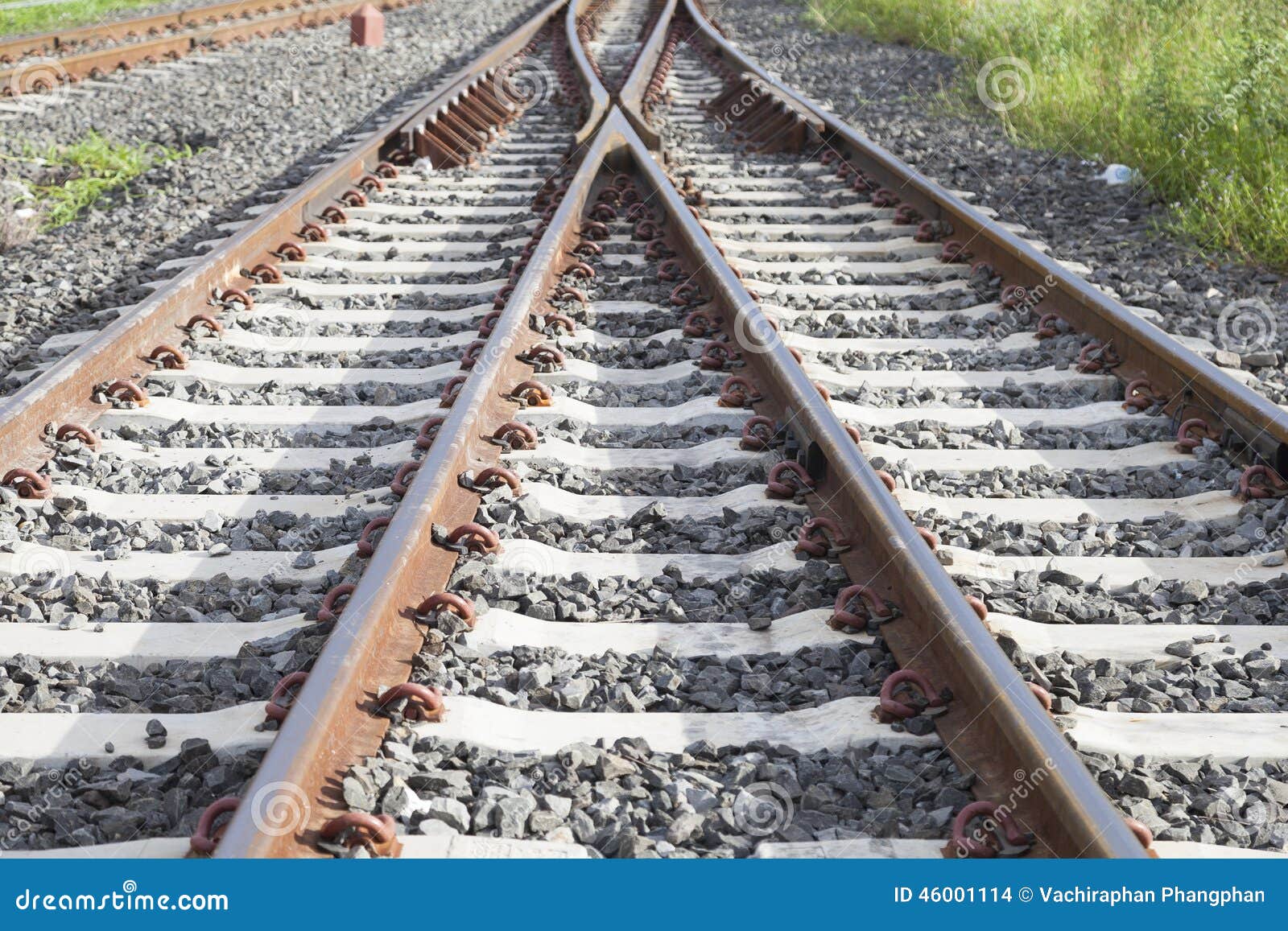 Junction of the railway stock photo. Image of crossing - 46001114