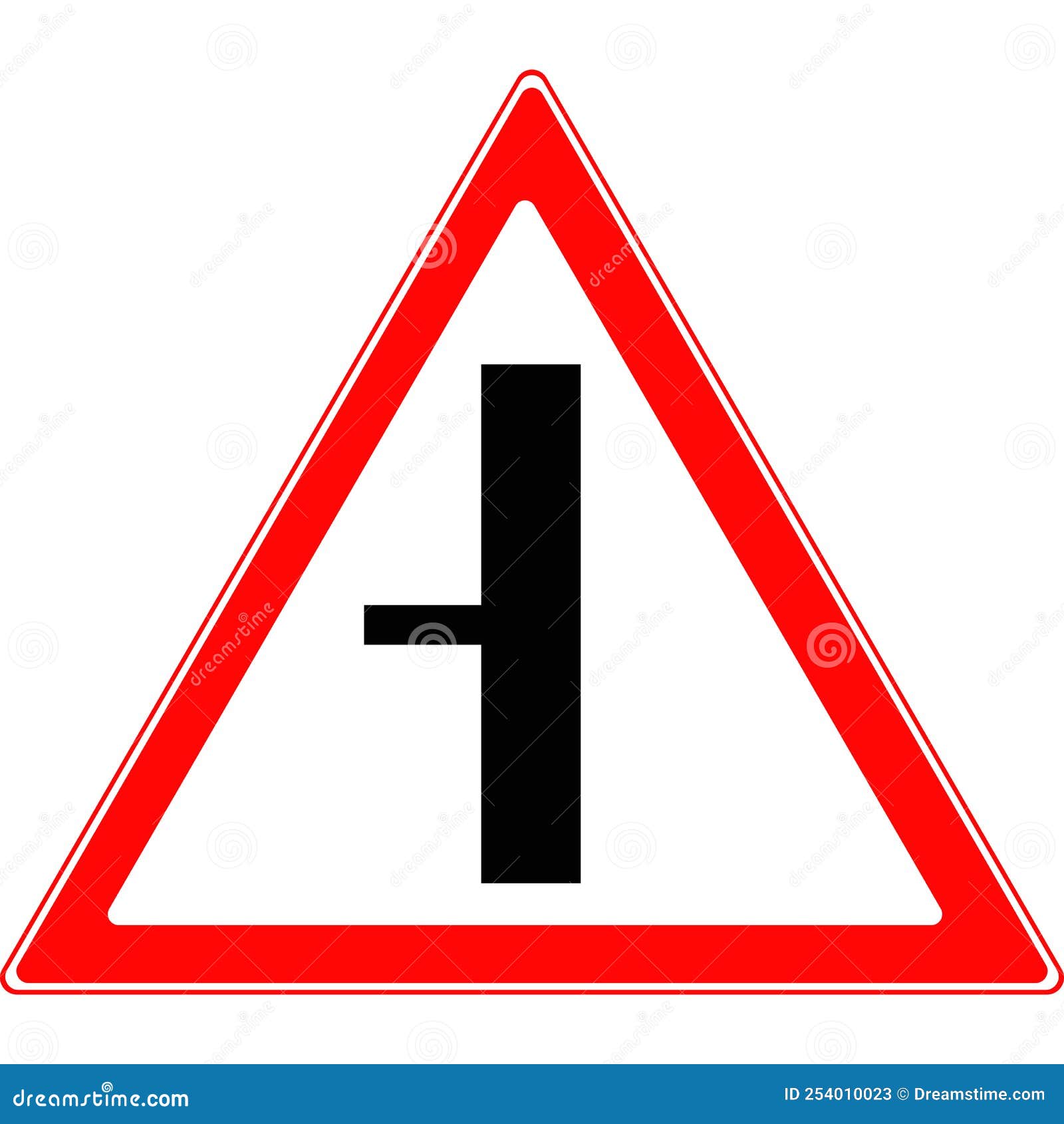 The Junction of the Secondary Road on the Left. Stock Vector ...
