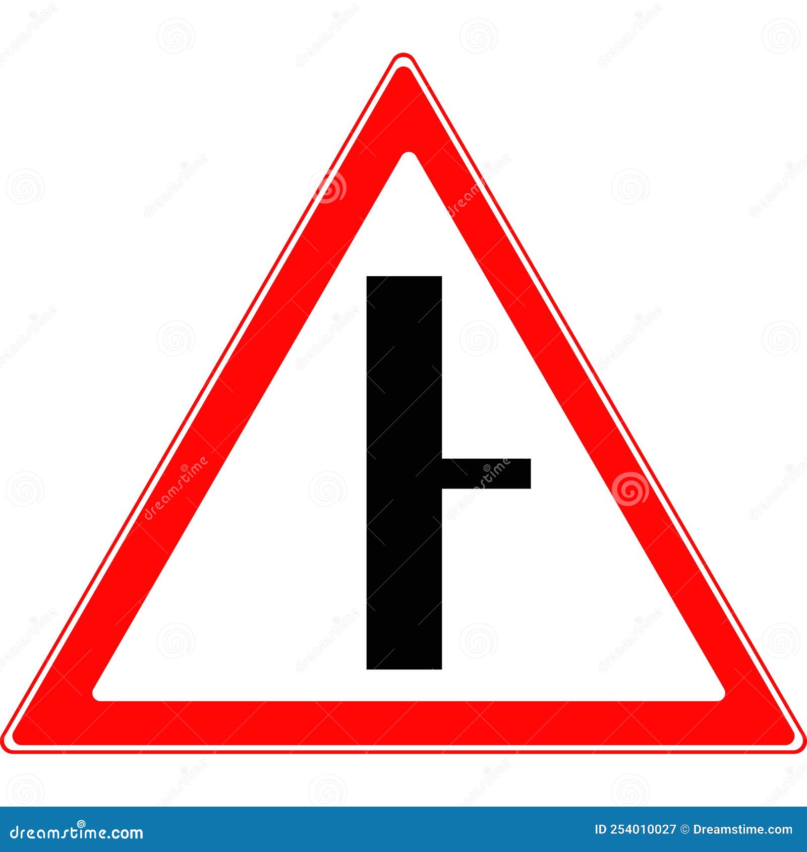 The Junction of the Secondary Road on the Right. Stock Vector ...