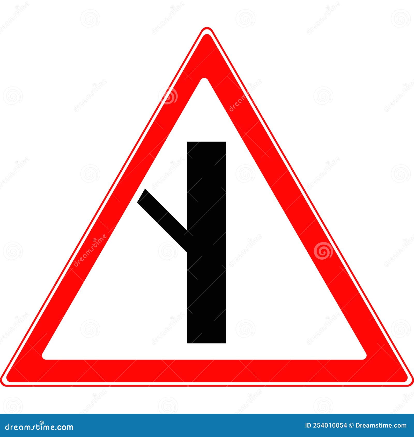The Junction of a Side Secondary Road on the Left. Stock Vector ...