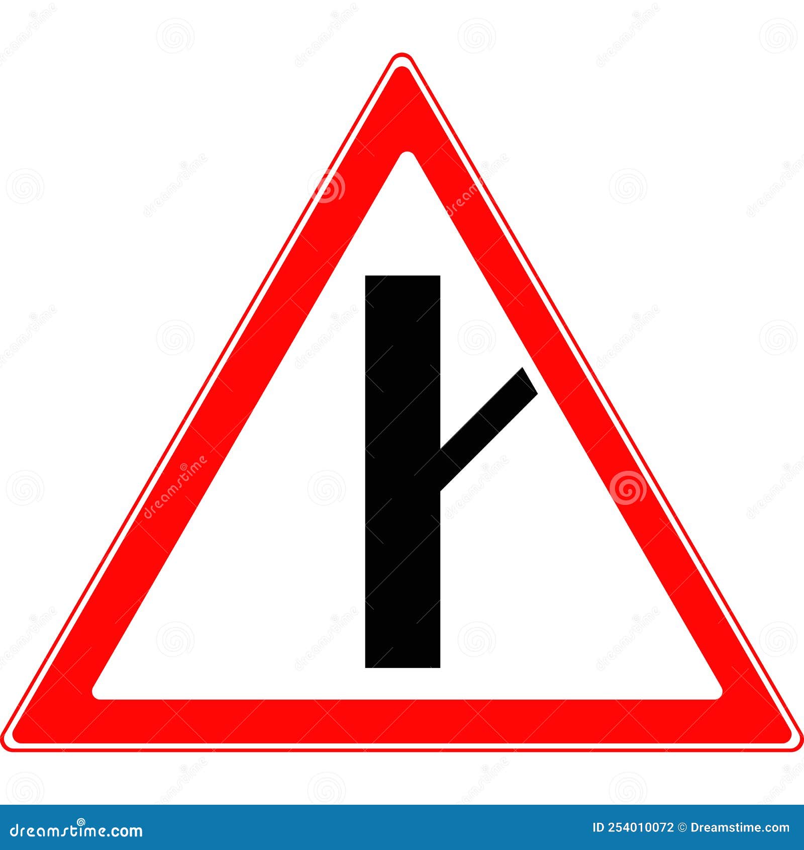 The Junction of a Side Secondary Road on the Right. Stock Vector ...