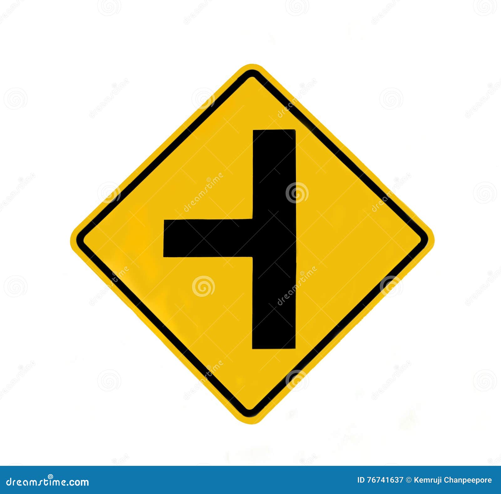 Junction traffic sign stock illustration. Illustration of notice - 76741637