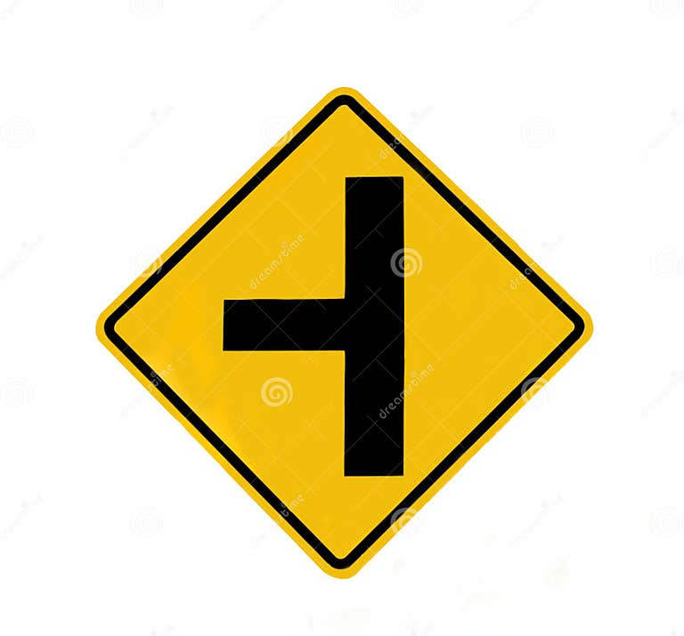 Junction traffic sign stock illustration. Illustration of notice - 76741637