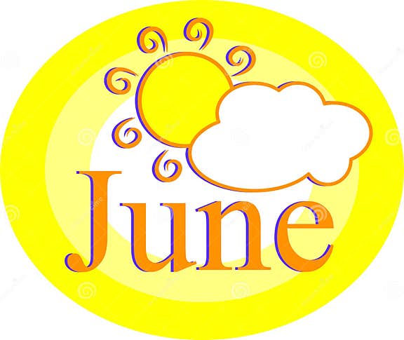 June stock vector. Illustration of months, sunshine, graphics - 37759