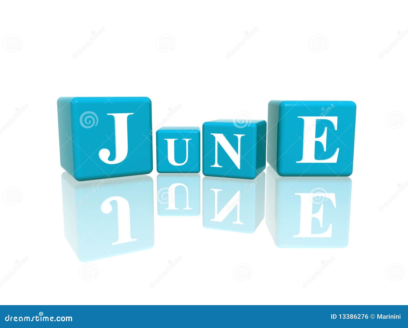 June in 3d cubes stock illustration. Illustration of cubes - 13386276