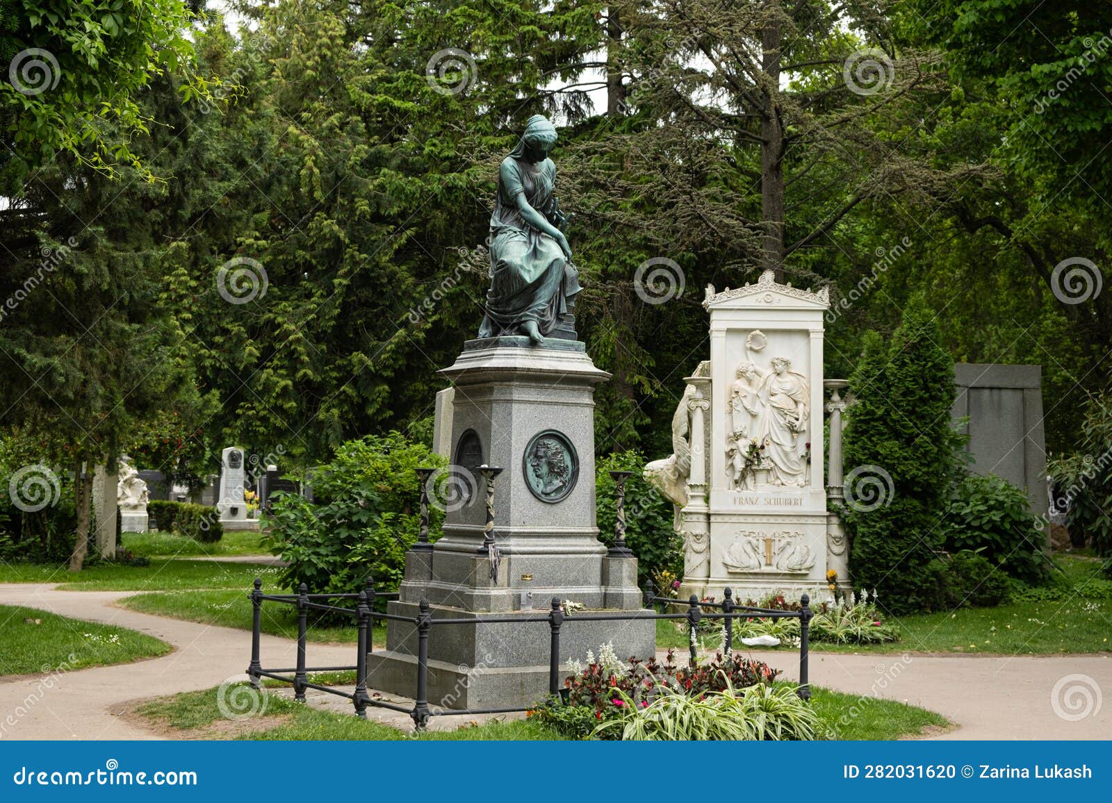 June 04, 2023, Austria, Vienna. Graves, Statues and Crypts in the ...