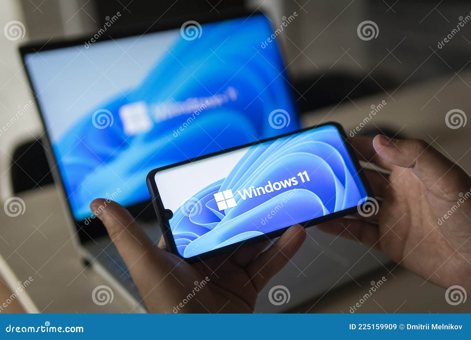 Windows 11 Logo Seen Displayed on a Smartphone. it is a Major Version ...