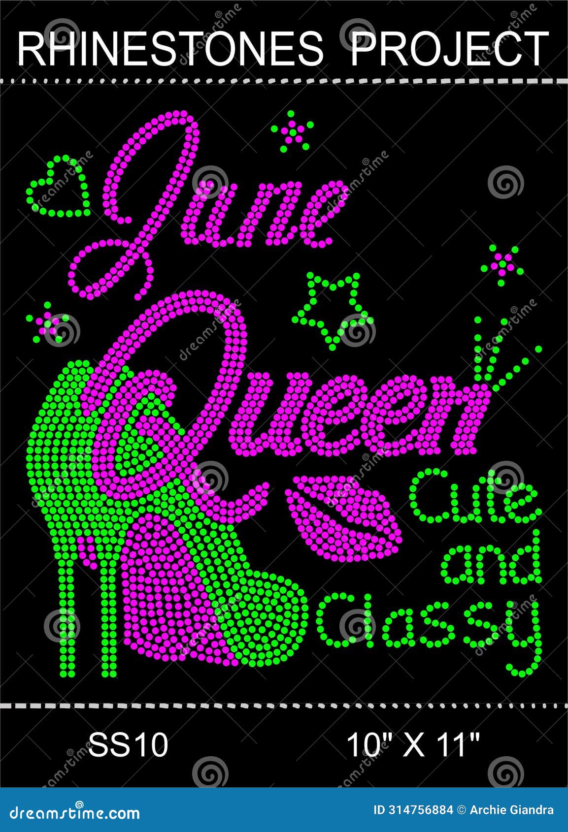 June Birthday RhinestonesTemplate Vector File Stock Vector ...