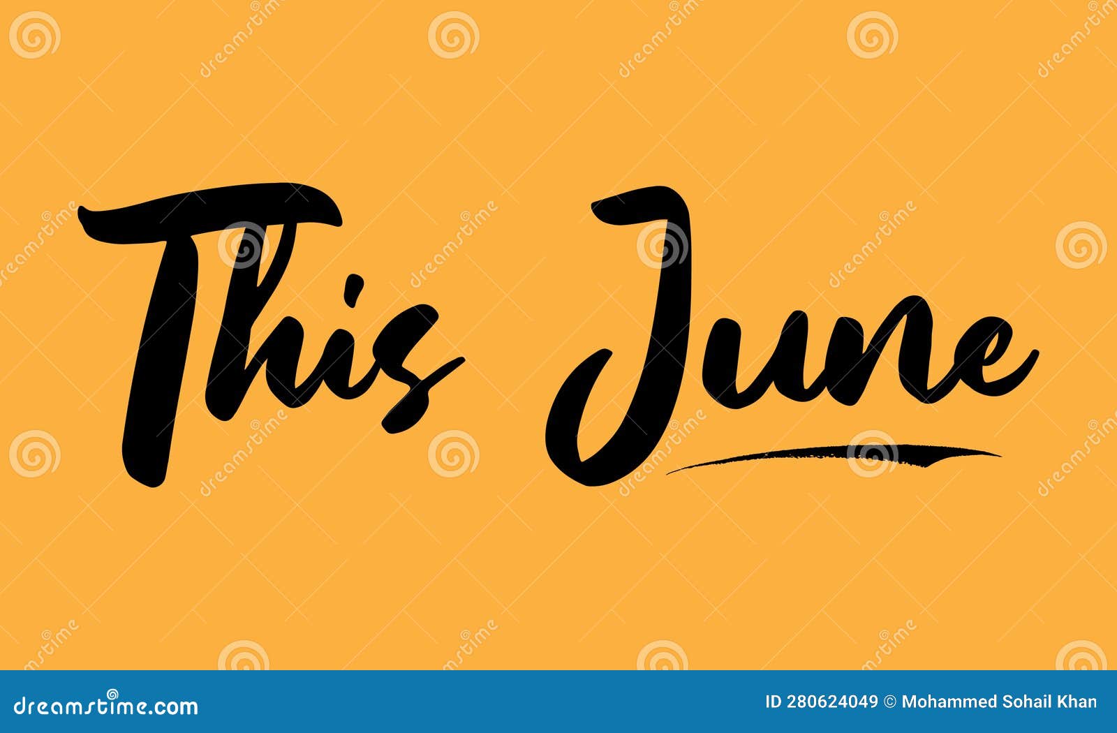 This June Bold Typography Lettering Text Vector Design Quote Stock ...