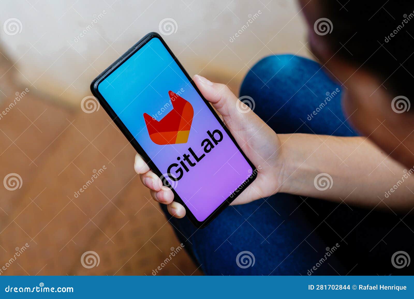 June 20, 2023, Brazil. in this Photo Illustration, the GitLab Logo is ...