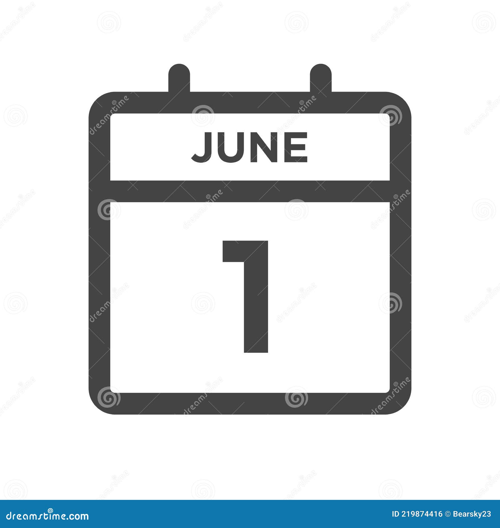 June 1 Calendar Day or Calender Date for Deadlines or Appointment Stock ...