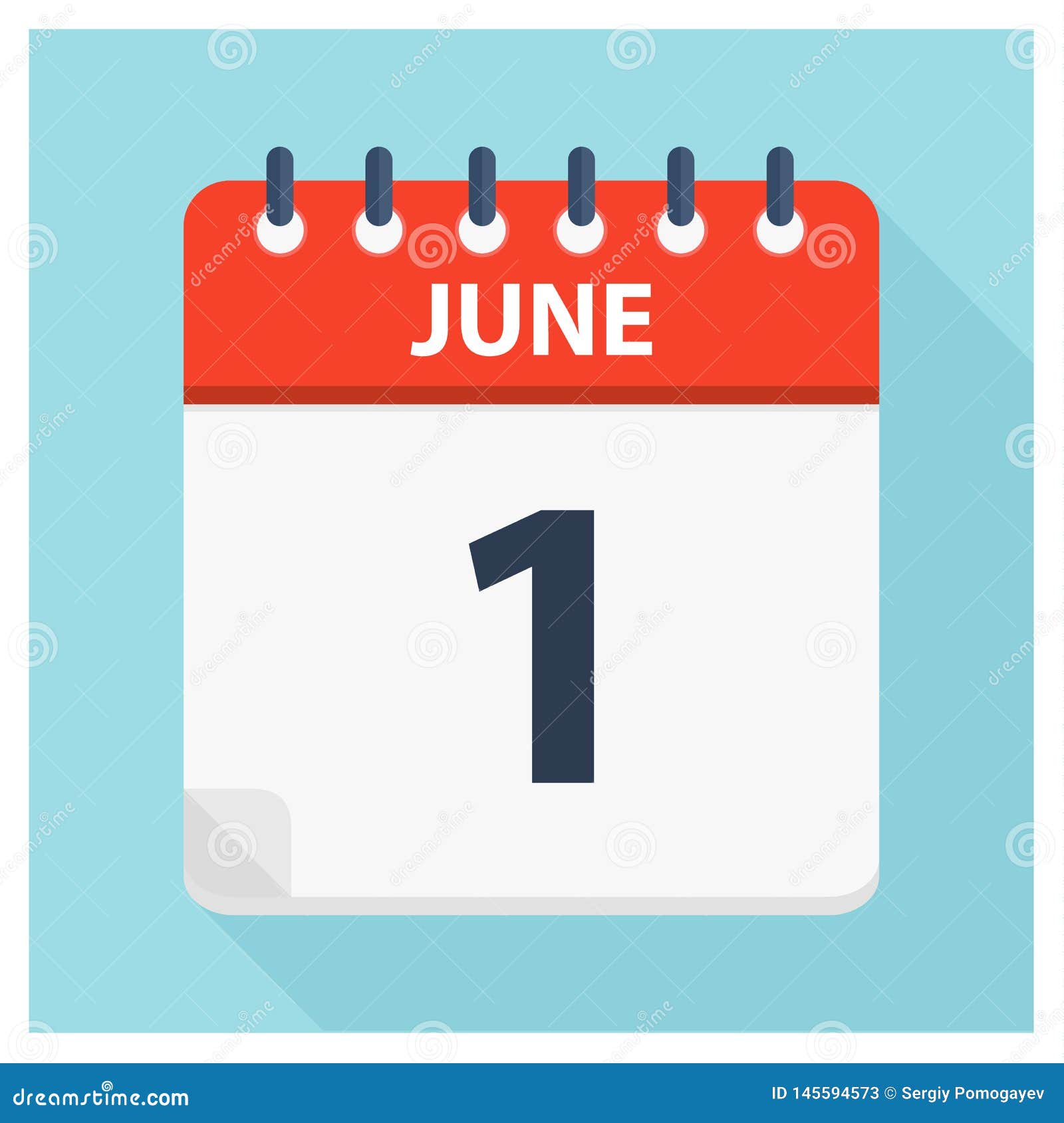 June 1 - Calendar Icon - Calendar Design Template Stock Illustration ...