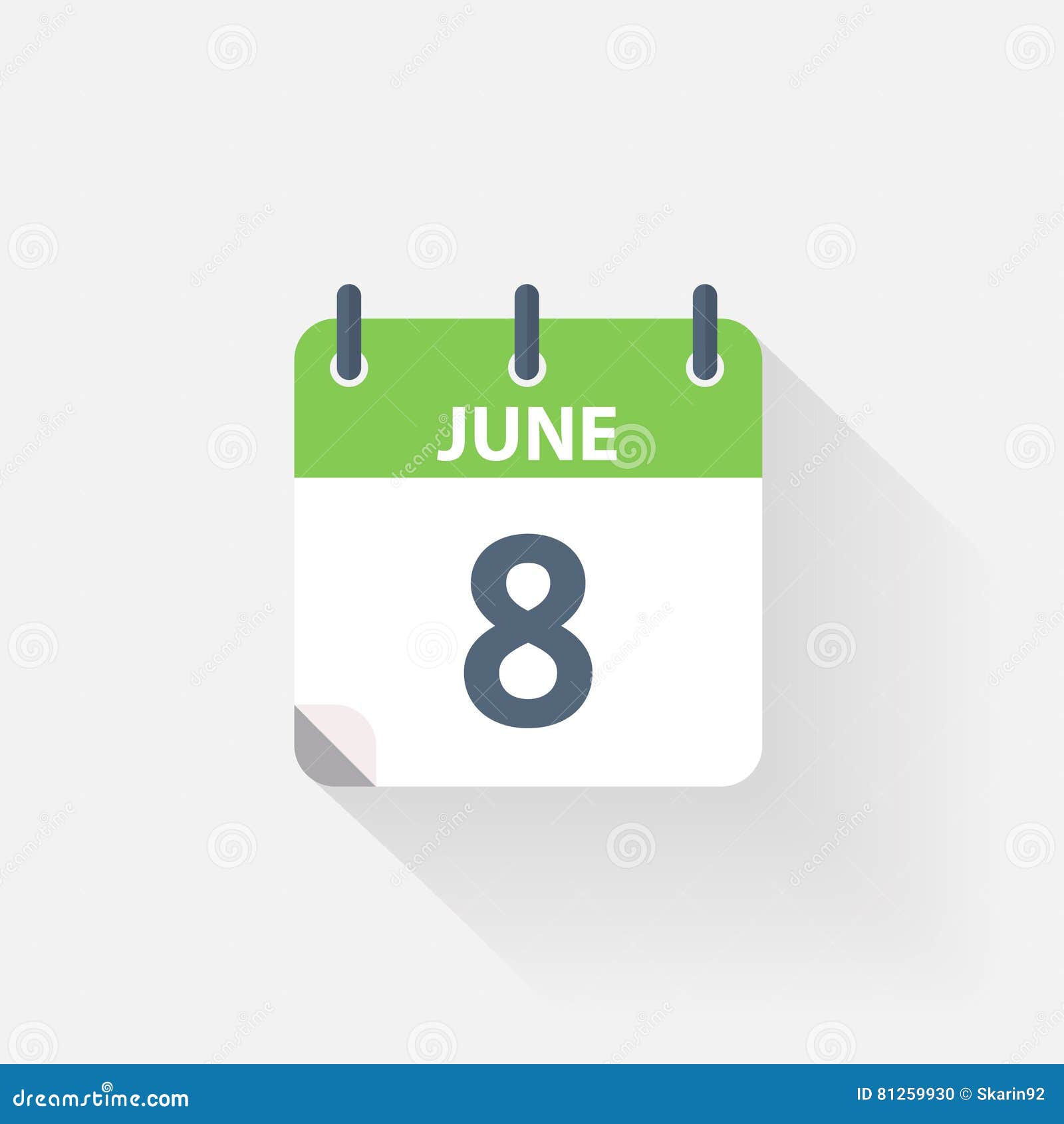 8 june calendar icon stock illustration. Illustration of date - 81259930