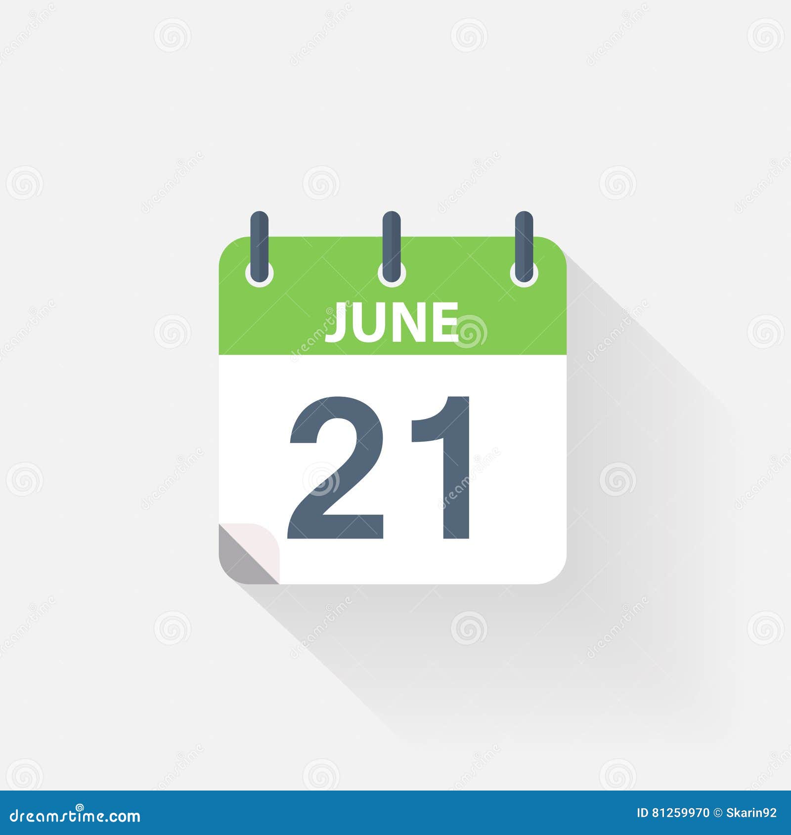 21 june calendar icon stock illustration. Illustration of date - 81259970