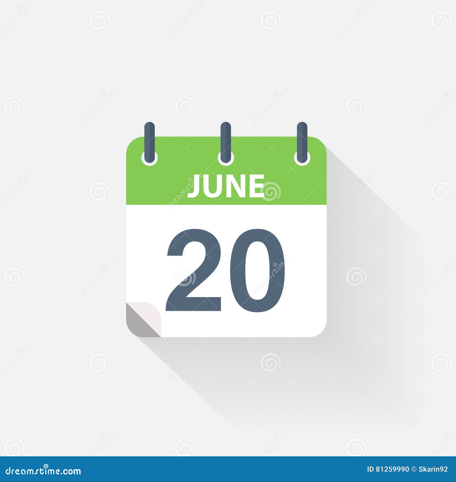 20 june calendar icon stock illustration. Illustration of graphic ...
