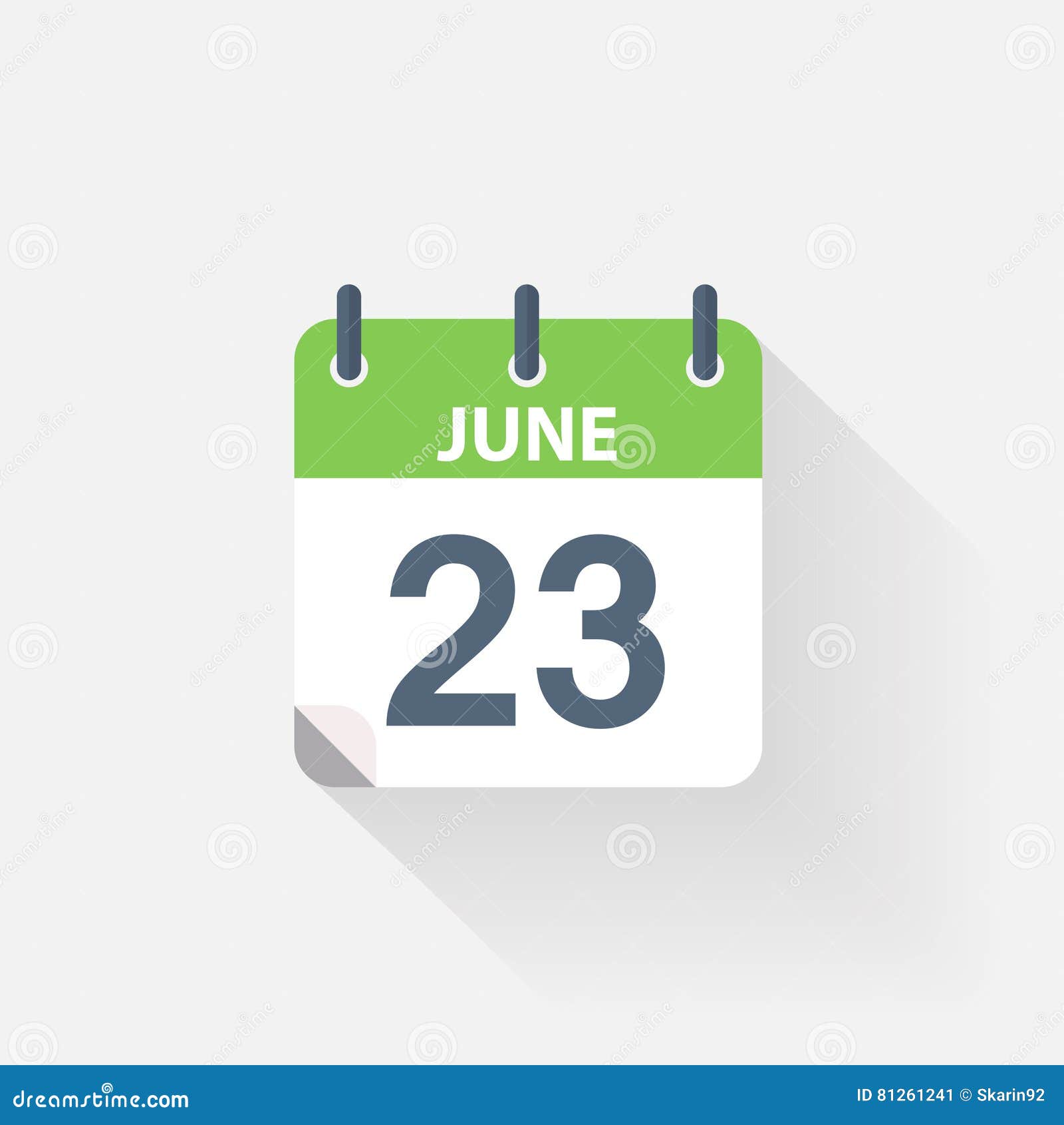 23 june calendar icon stock illustration. Illustration of calendar ...