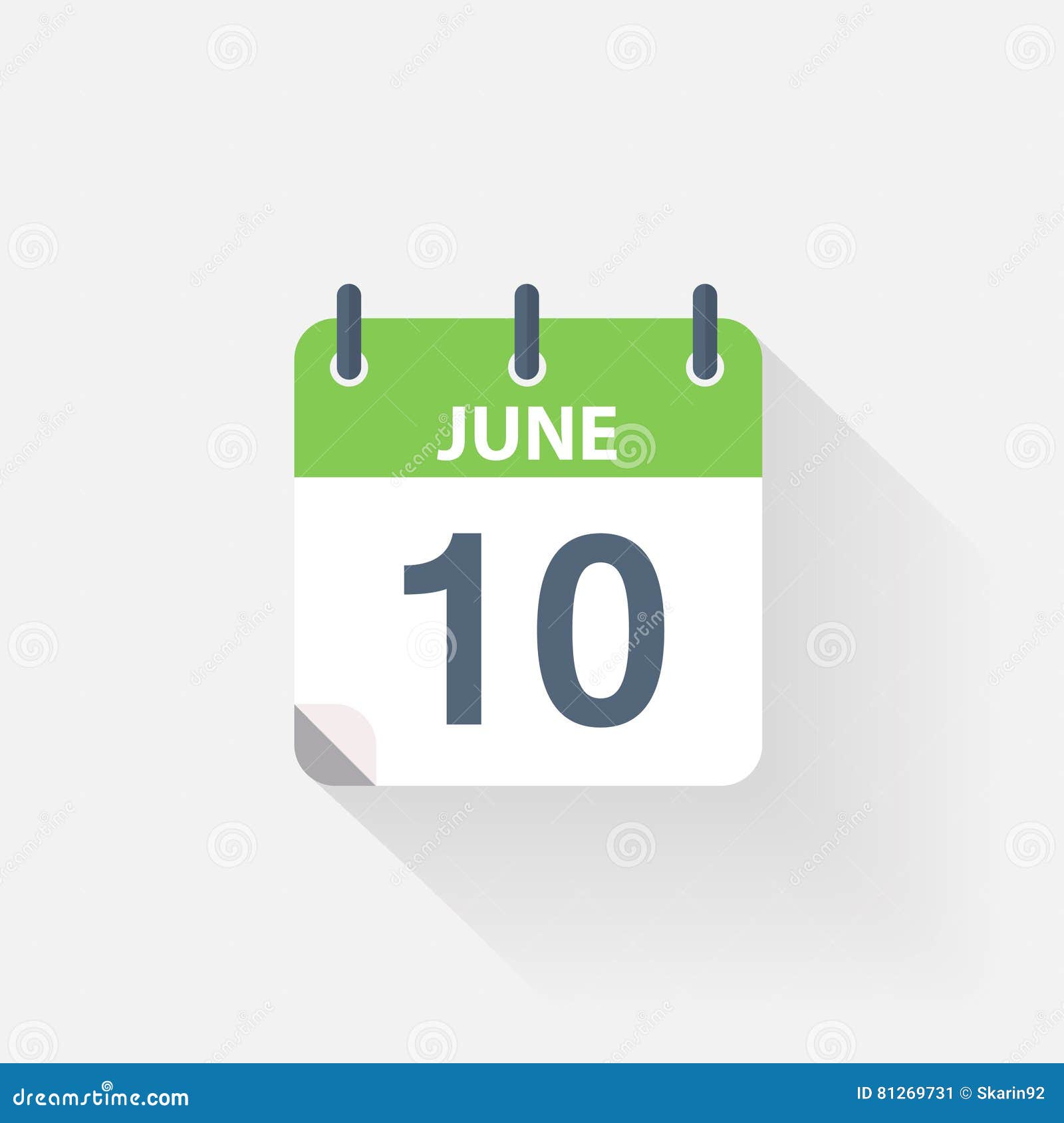 10 june calendar icon stock illustration. Illustration of graphic ...
