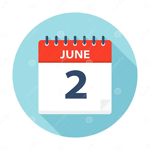 June 2 - Calendar Icon stock illustration. Illustration of 2020 - 127320842