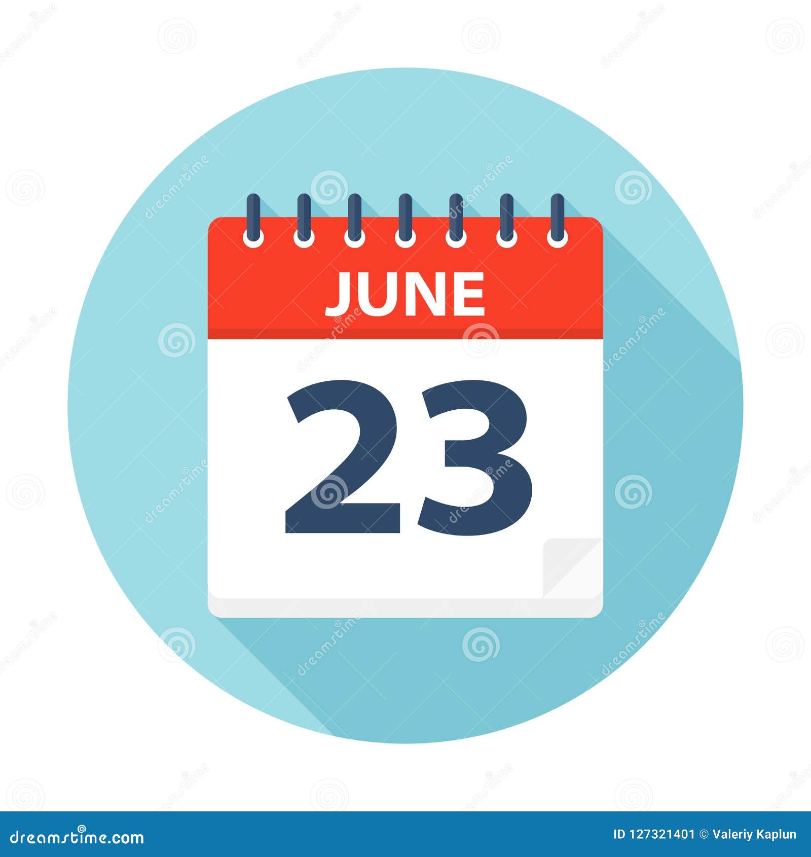 June 23 - Calendar Icon stock illustration. Illustration of 2021 ...