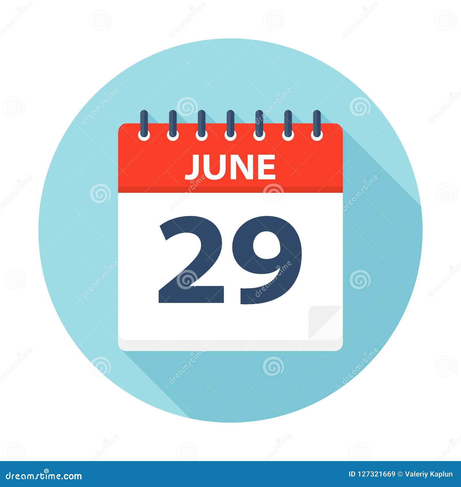 June 29 - Calendar Icon stock illustration. Illustration of month ...
