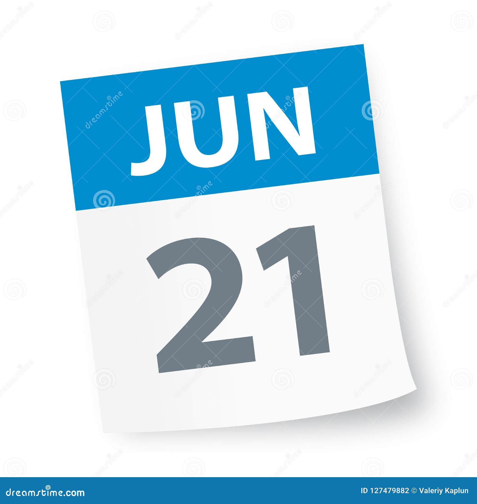 June 21 - Calendar Icon stock illustration. Illustration of month ...