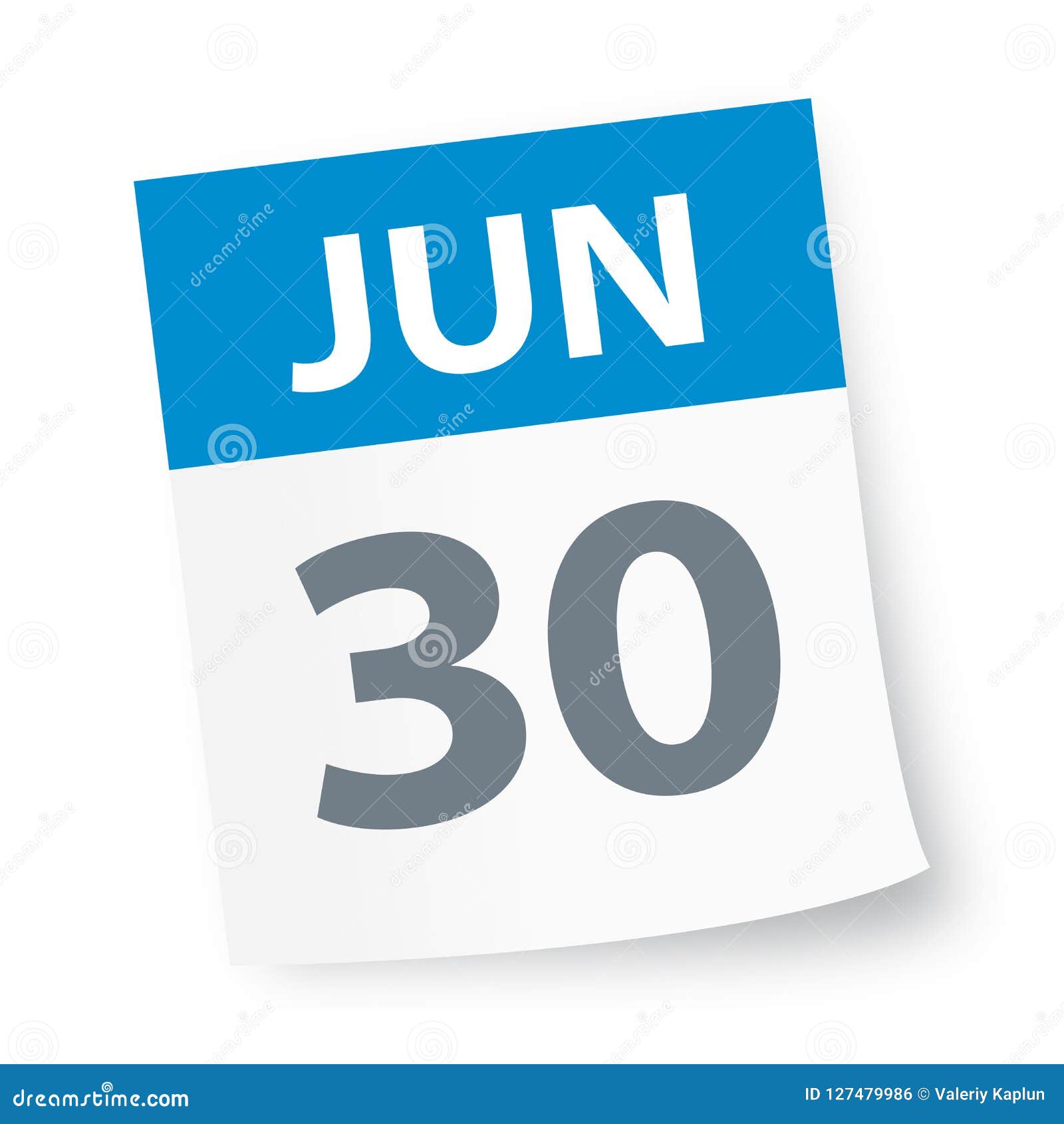 June 30 - Calendar Icon stock illustration. Illustration of white ...
