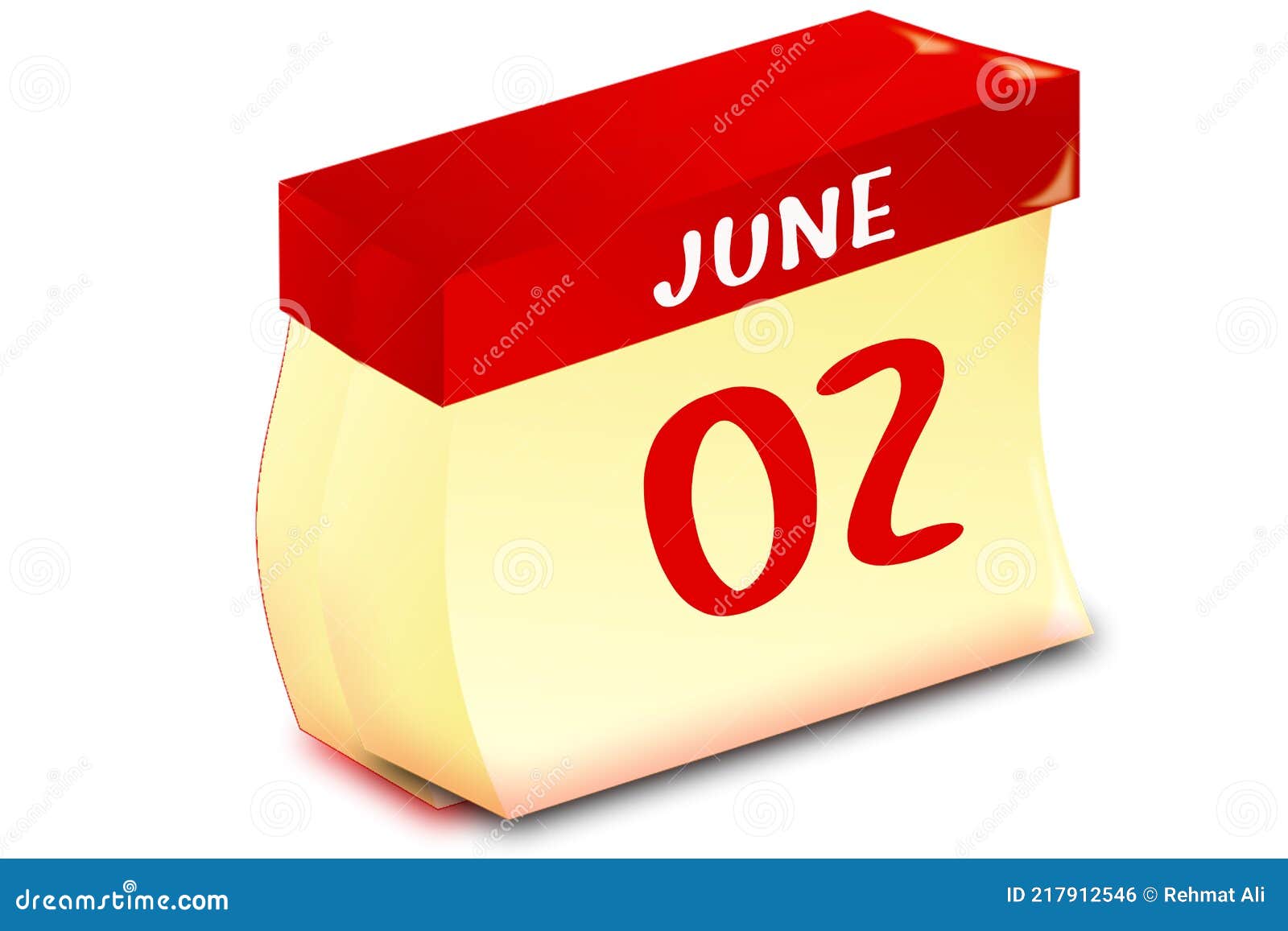 02 June, Calendar Icon. on White Background Stock Illustration ...