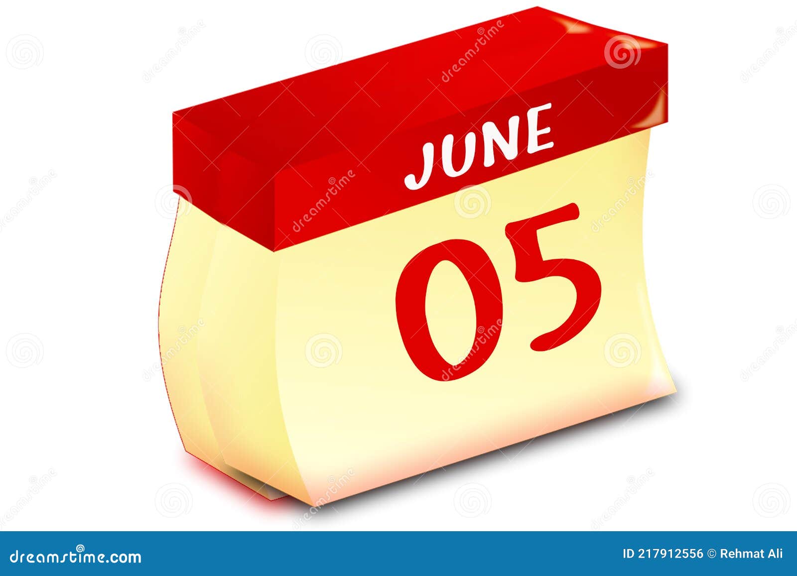 05 June, Calendar Icon. on White Background Stock Illustration ...
