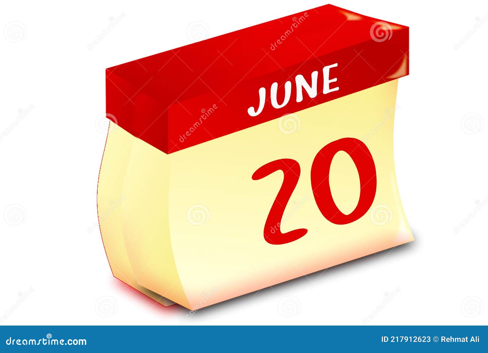 20 June, Calendar Icon. on White Background Stock Illustration ...