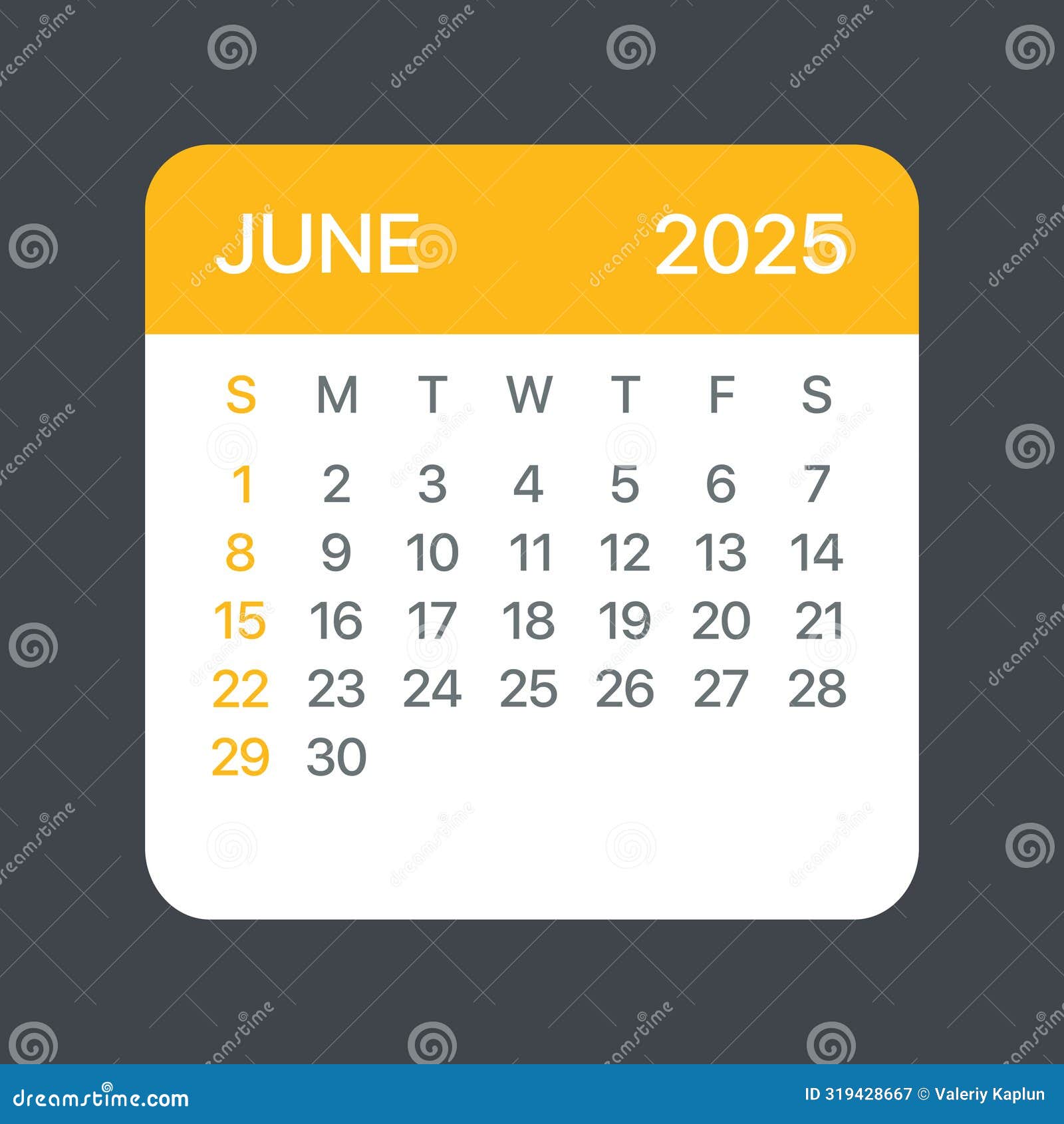 June 2025 Template, Calendar 2025 Template Vector, Planner Monthly ...
